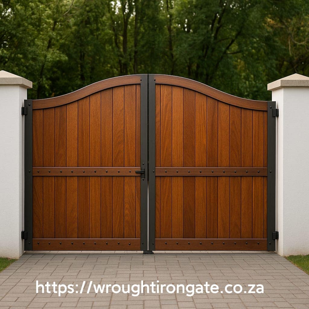Custom Wooden Driveway Gates | Wrought Iron Gate South Africa